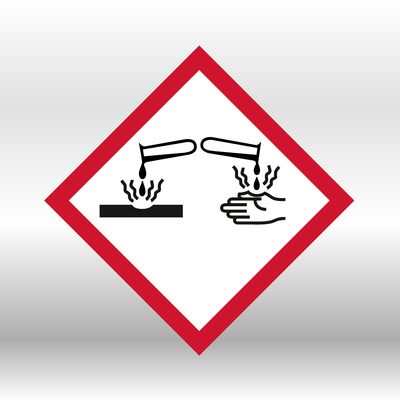 Systemtext - Rörmärkning GHS05-piktogram Frätande 80mmx5m polyester ...