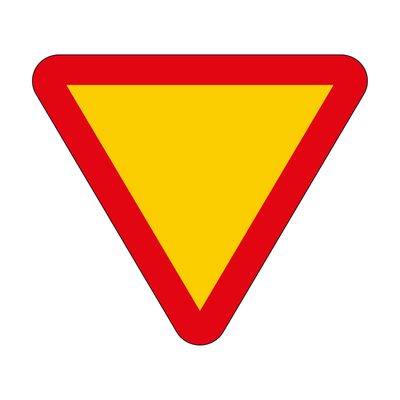 Systemtext - Skylt Väjningsplikt - B1 600x520mm aluminium - Copiax